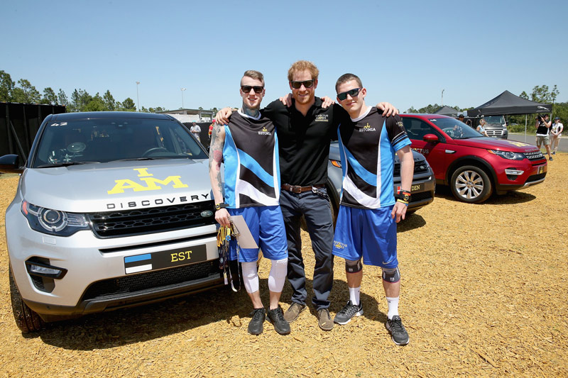 Prince Harry takes part in Jaguar Land Rover Driving Challenge and ...