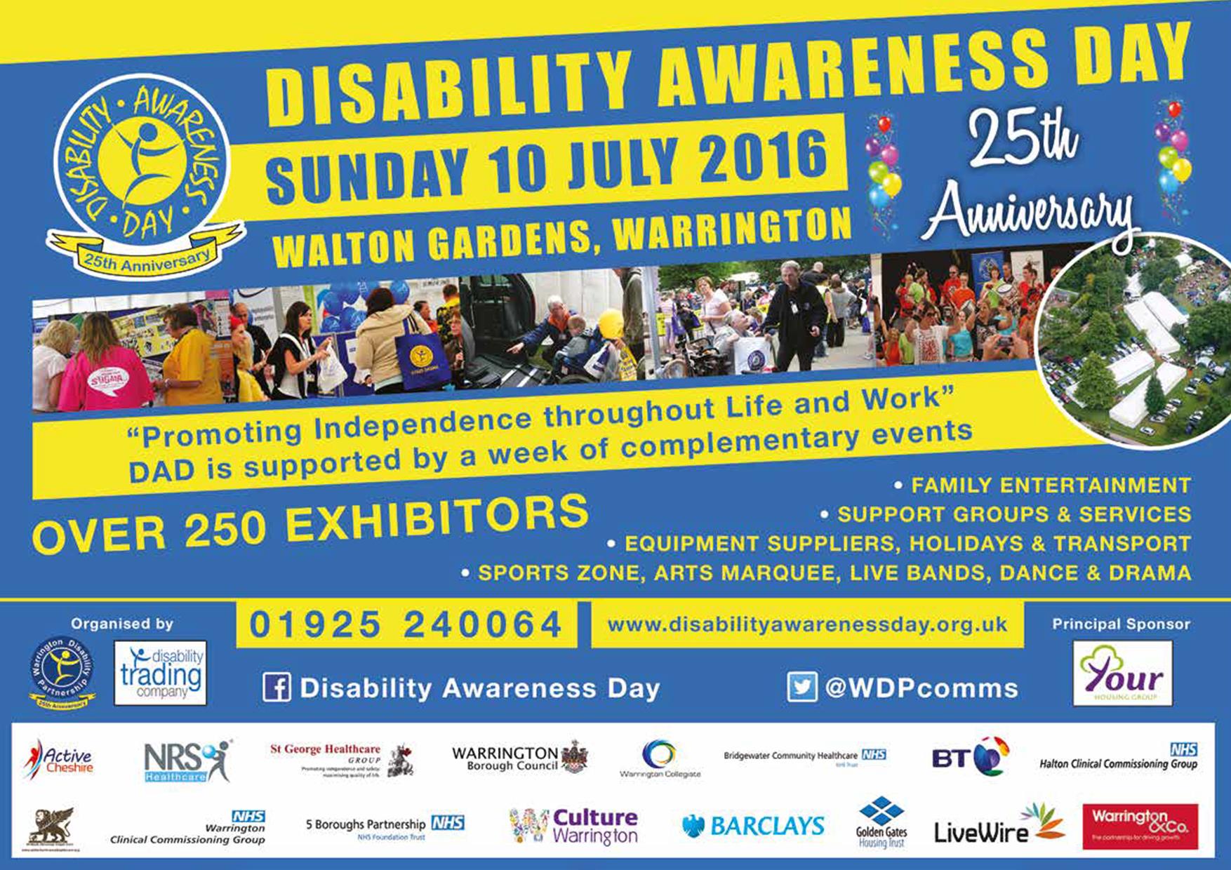 Disability Awareness Day 2016 (DAD25): Sunday, 10 July - Walton Hall ...